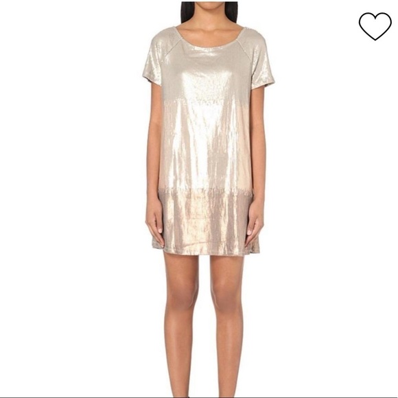Free People | Dresses | Drenched In Sequins Rose Gold Combo Dress ...